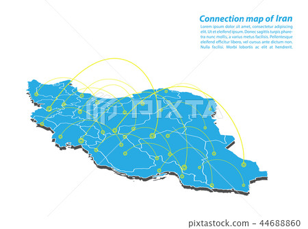 Modern of Map connections network - Stock Illustration [44688860] - PIXTA