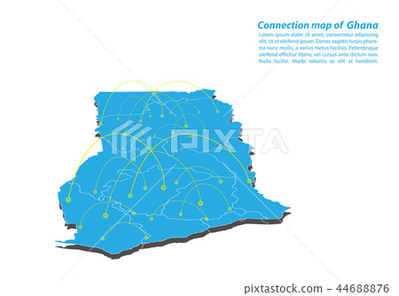 Modern of Map connections network - Stock Illustration [44688876] - PIXTA