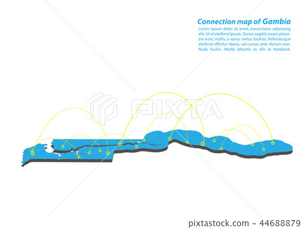 Modern of Map connections network - Stock Illustration [44688879] - PIXTA