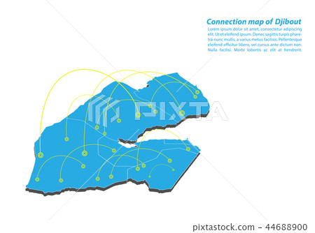 Modern of Map connections network - Stock Illustration [44688900] - PIXTA