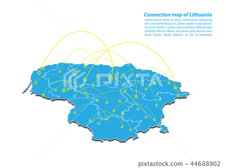 Modern of Map connections network - Stock Illustration [44688902] - PIXTA