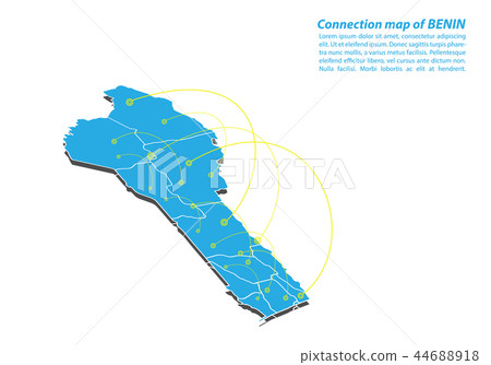 Modern of Map connections network - Stock Illustration [44688918] - PIXTA