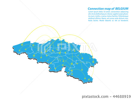 Modern of Map connections network - Stock Illustration [44688919] - PIXTA