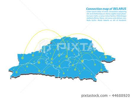 Modern of Map connections network - Stock Illustration [44688920] - PIXTA