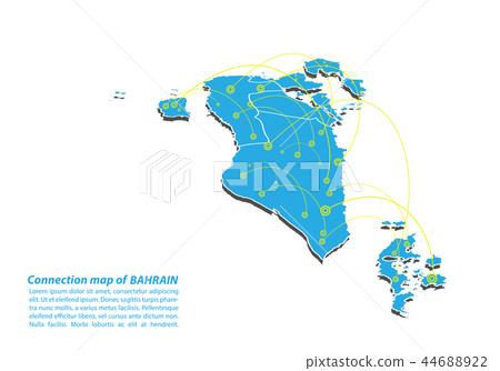 Modern of Map connections network - Stock Illustration [44688922] - PIXTA