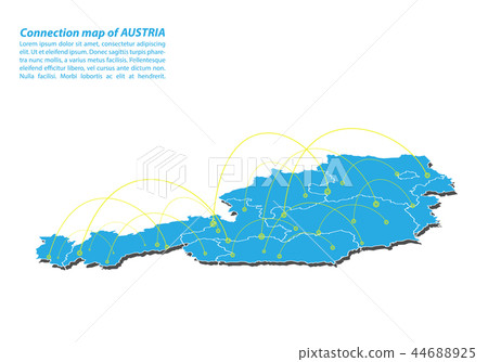 Modern of Map connections network - Stock Illustration [44688925] - PIXTA
