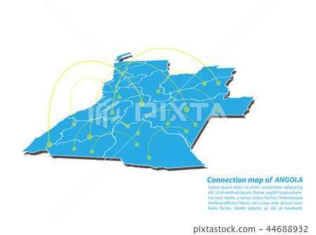 Modern of Map connections network - Stock Illustration [44688932] - PIXTA