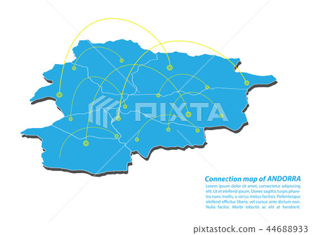 Modern of Map connections network-插圖素材 [44688933] - PIXTA圖庫