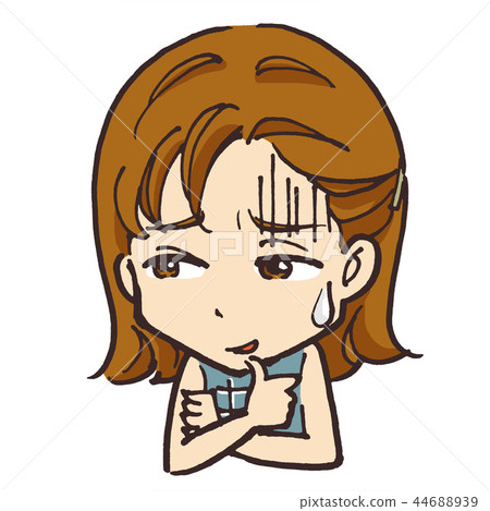 Girl with a sense of distrust - Stock Illustration [44688939] - PIXTA