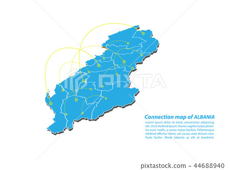 Modern of Map connections network - Stock Illustration [44688940] - PIXTA