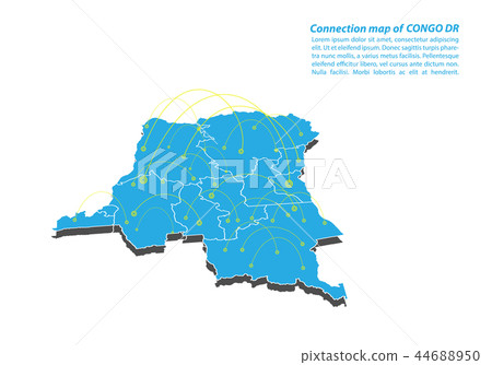 Modern of Map connections network - Stock Illustration [44688950] - PIXTA