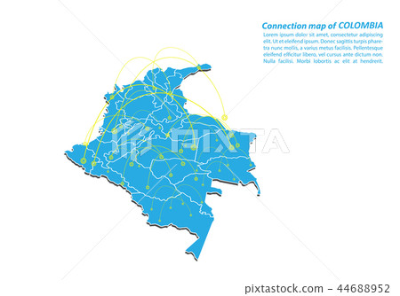 Modern of Map connections network - Stock Illustration [44688952] - PIXTA