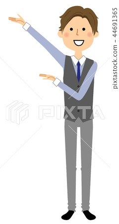 Young man explanation - Stock Illustration [44691365] - PIXTA