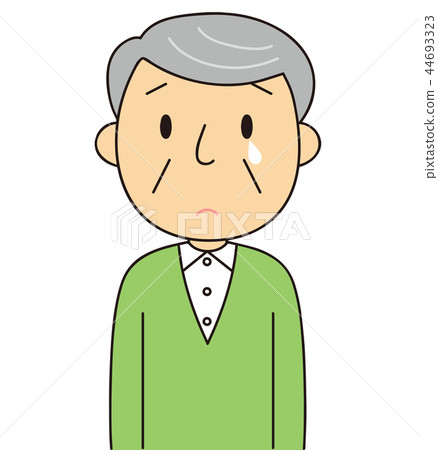 Two head senior male crying grandpa - Stock Illustration [44693323] - PIXTA