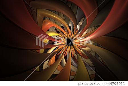 Exotic Flower of colorful ribbons Fractal abstract - Stock Illustration ...