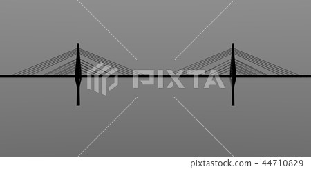 Cable-stayed bridge original side - Stock Illustration [44710829] - PIXTA