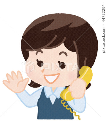 Clerk on the phone - Stock Illustration [44722294] - PIXTA