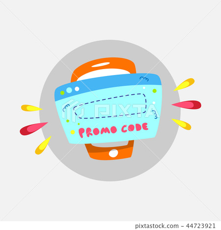 Promo code card. Discount on the banner. - Stock Illustration [44723921 ...