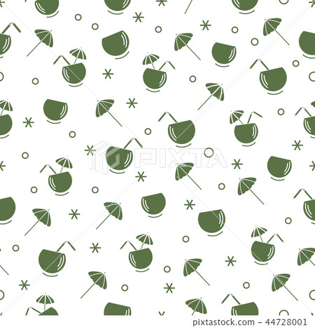 Cute seamless pattern with cocktail in half - Stock Illustration ...