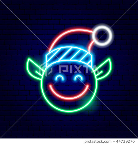Christmas Elf Neon Sign - Stock Illustration [44729270] - PIXTA