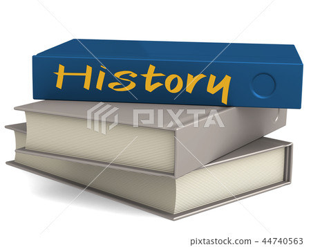 Hard cover blue books with History word - Stock Illustration [44740563 ...