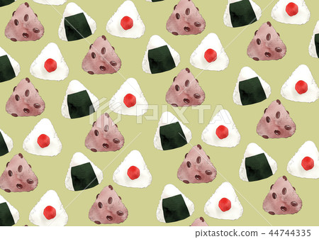 Rice ball background - Stock Illustration [44744335] - PIXTA
