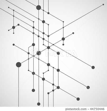 Vector connecting dots and lines on white... - Stock Illustration ...