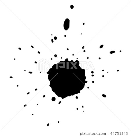 Vector cartoon black blot, spilled ink stain,... - Stock Illustration ...