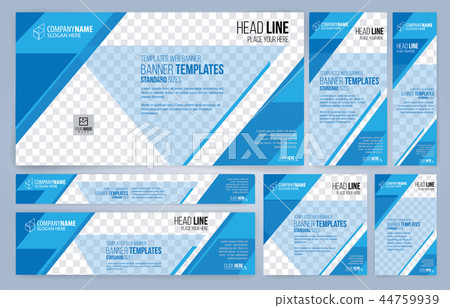 Blue Web banners templates - Stock Illustration [44759939] - PIXTA