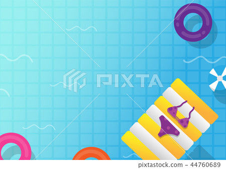 flat design summer pool swimming - Stock Illustration [44760689] - PIXTA