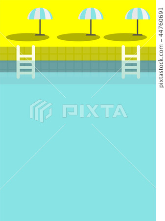 flat design summer pool swimming - Stock Illustration [44760691] - PIXTA