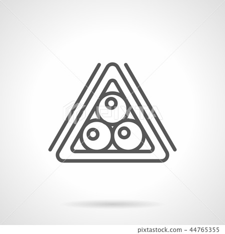 Billiard balls triangle simple line vector icon - Stock Illustration ...