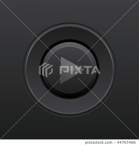 Black round PLAY button - Stock Illustration [44765466] - PIXTA