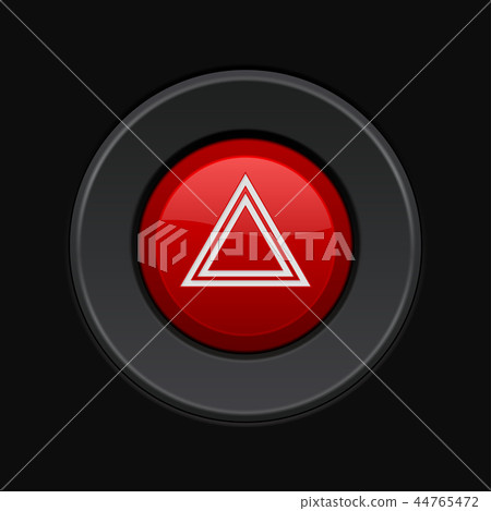 Warning light red button. Car dashboard element - Stock Illustration ...