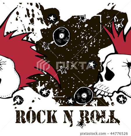 Grunge texture background , text Rock n Roll. - Stock Illustration ...