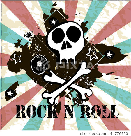 Grunge texture background , text Rock n Roll. - Stock Illustration ...