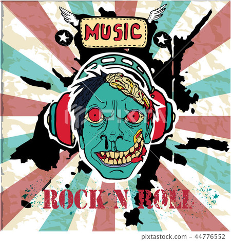Grunge texture background , text Rock n Roll.-插圖素材 [44776552] - PIXTA圖庫