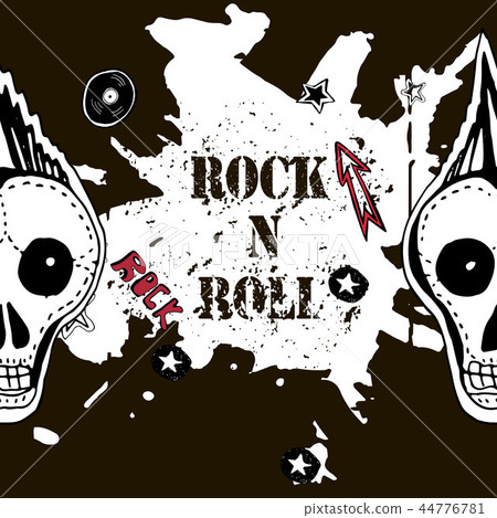 Grunge texture background , text Rock n Roll. - Stock Illustration ...