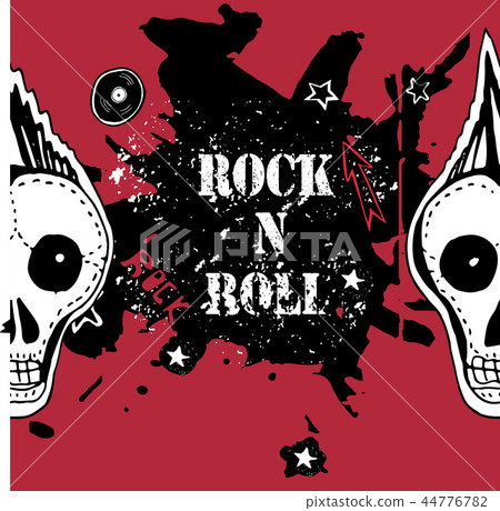 Grunge texture background , text Rock n Roll. - Stock Illustration ...