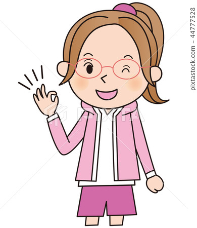 Girl C Good Mark - Stock Illustration [44777528] - PIXTA