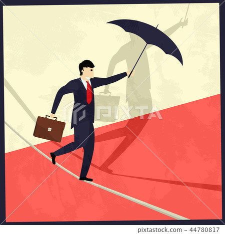 Businessman in ballance - Stock Illustration [44780817] - PIXTA