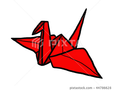 Paper crane (red) - Stock Illustration [44786628] - PIXTA