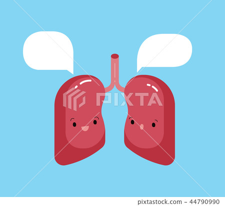 Lungs talk something together, healthy and vector - Stock Illustration ...