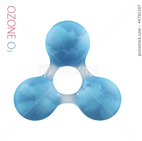 O3 ozone 3d molecule isolated on white - Stock Illustration [44792387 ...