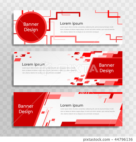 Banner templates set for web design or topics.-插圖素材 [44796136] - PIXTA圖庫