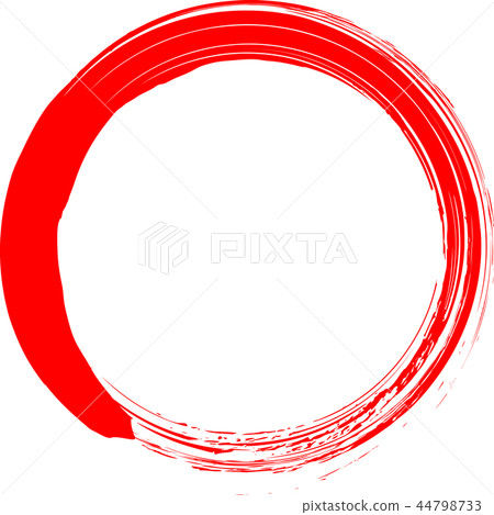 Round circle red brush letter - Stock Illustration [44798733] - PIXTA