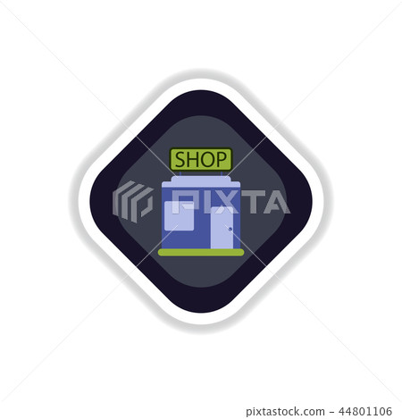 paper sticker on white background shop - Stock Illustration [44801106 ...