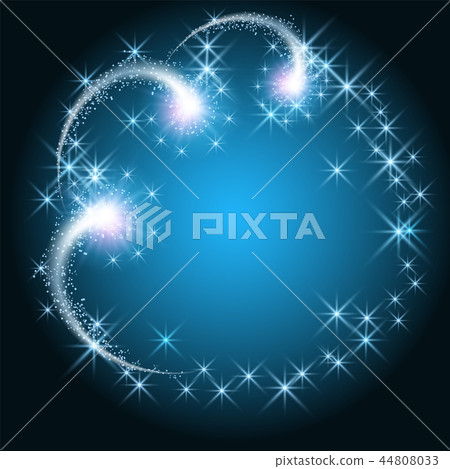 Blue background with glowing stars, salute - Stock Illustration ...