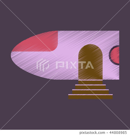 Flat Icon in Shading Style Airplane nose-插圖素材 [44808985] - PIXTA圖庫