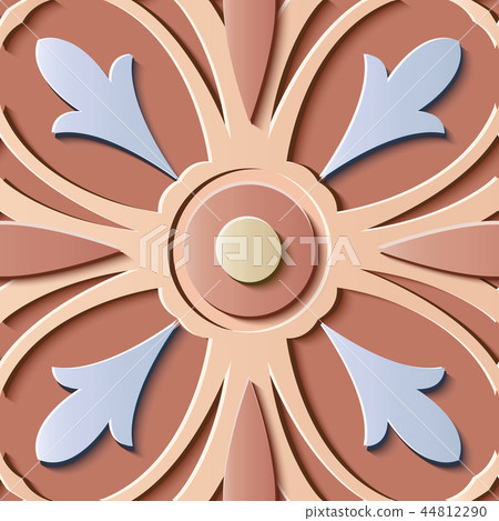 Seamless relief sculpture decoration pattern - Stock Illustration ...